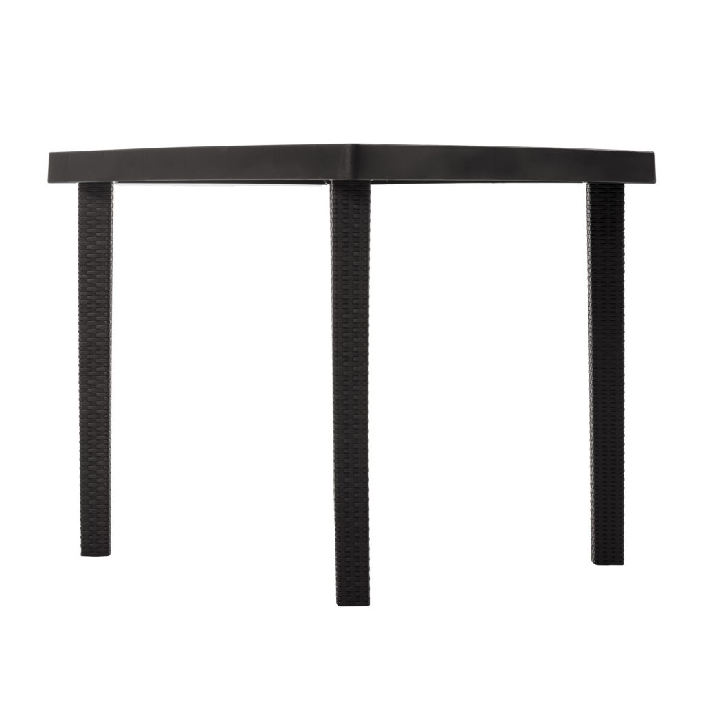 Mesa tipo cuadrada | Modelo Infinity | color café oscuro - MQ - QRubber Perú